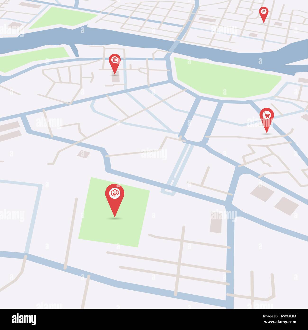 Vector city map Stock Vector Image & Art - Alamy