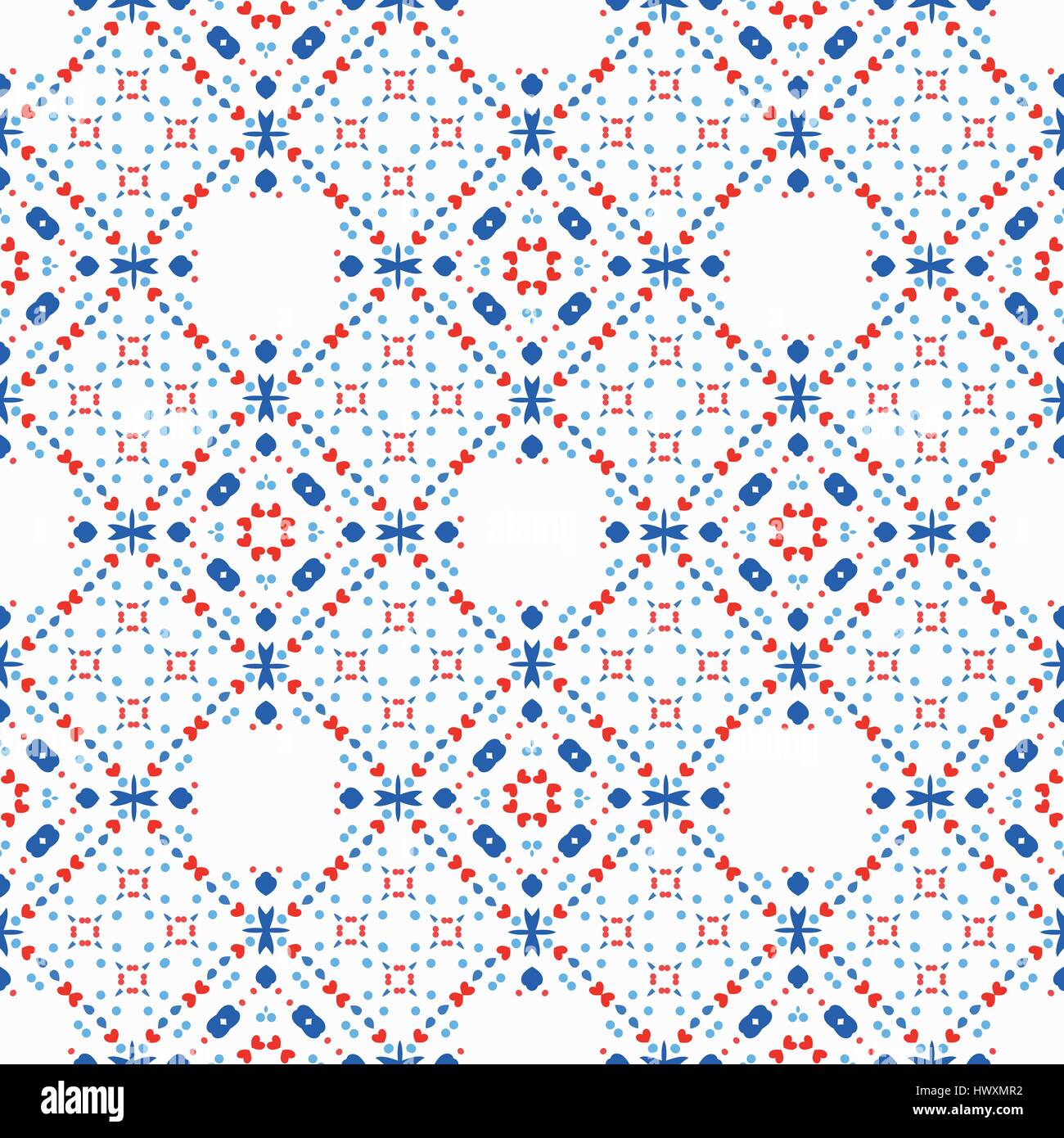 Boho Pattern Blue Red Ethnic Background Stock Vector Image & Art - Alamy