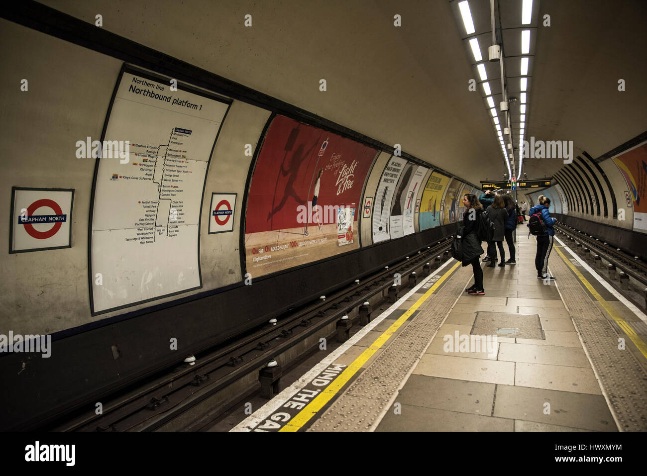 Clapham North's tube station Stock Photo - Alamy