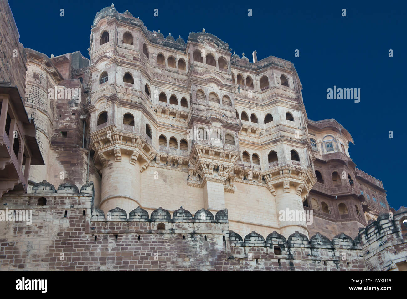 The Mehrangarh Fort, magnificent fortified palace in Jodhpur, Rajasthan ...