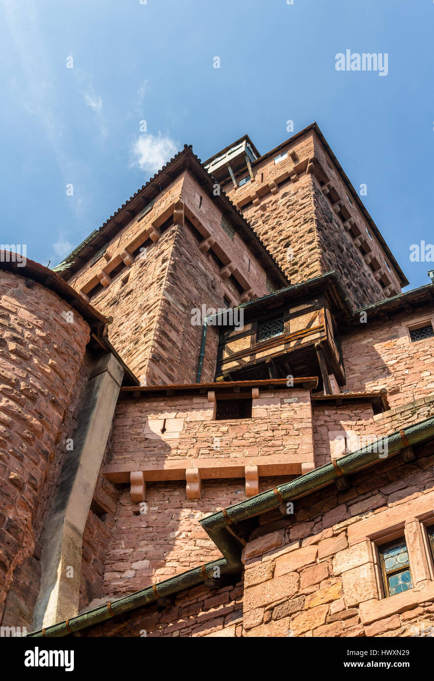 Tower of Haut-Koenigsbourg castle in Alsace, France Stock Photo - Alamy