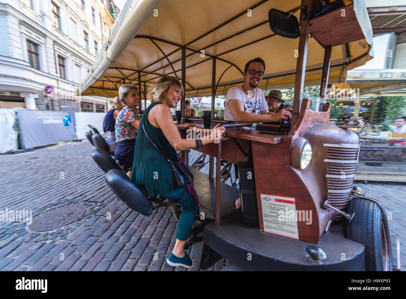 Party bike (also called cycle pub, beer bike or megacycle) on the Old ...