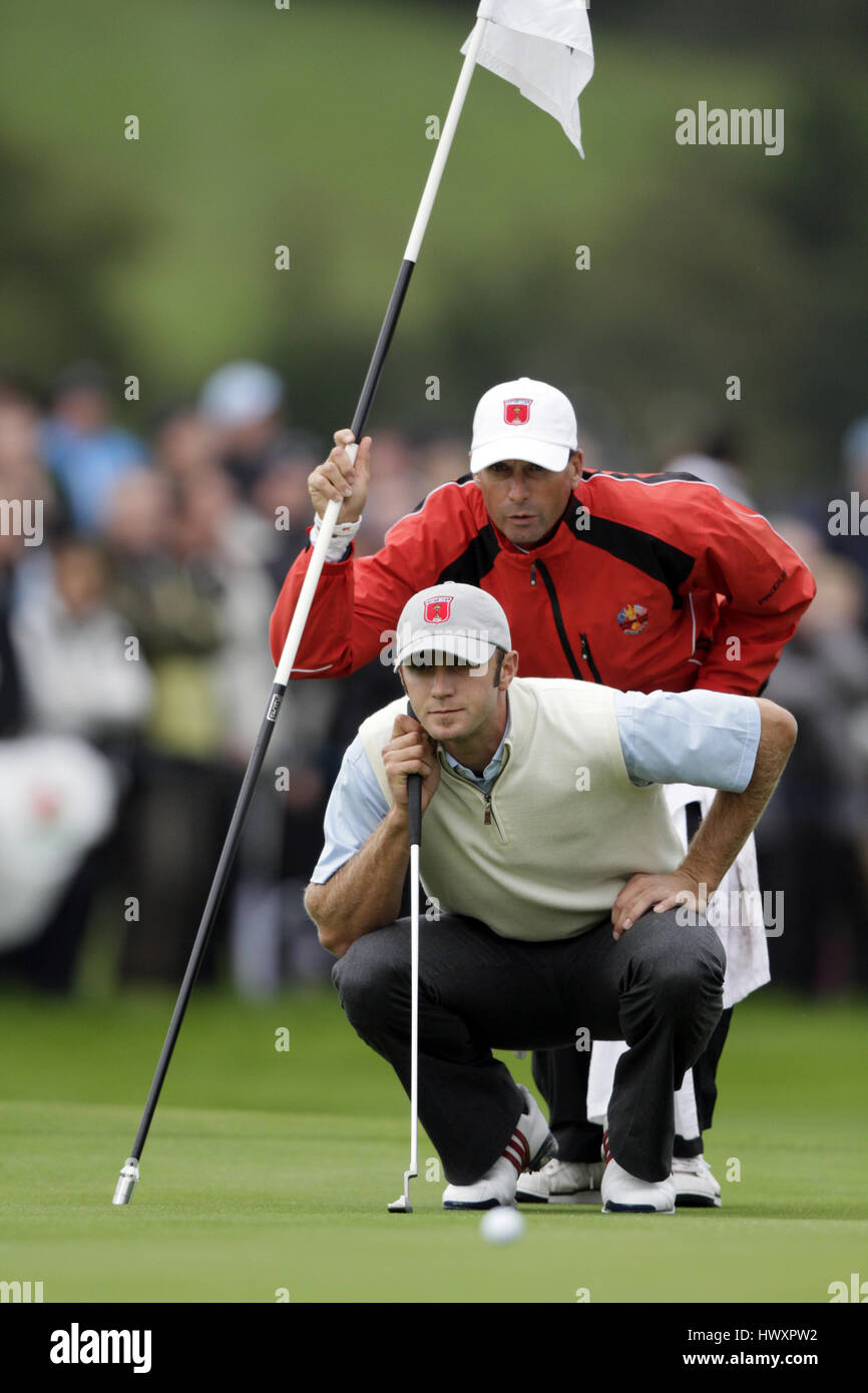 DUSTIN JOHNSON CADDY USA USA CELTIC MANOR RESORT CITY OF NEWPORT WALES ...