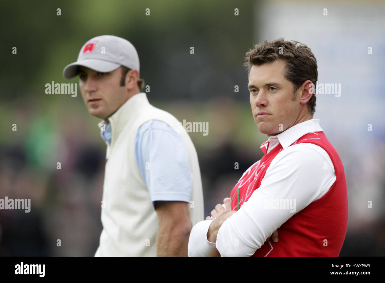 LEE WESTWOOD DUSTIN JOHNSON 2010 RYDER CUP 2010 RYDER CUP CELTIC MANOR ...