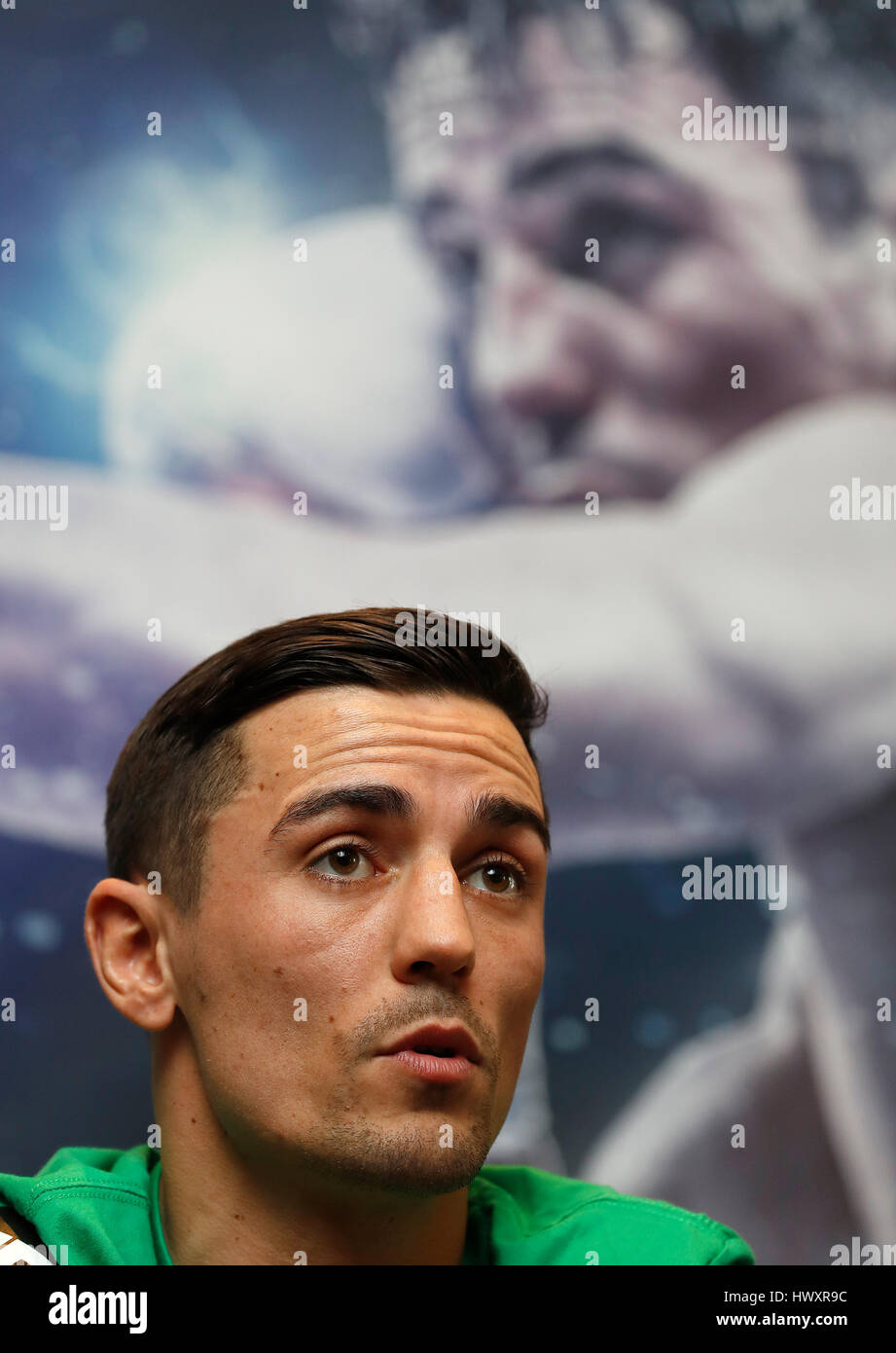 Anthony Crolla, during the press conference at the Radisson Edwardian ...