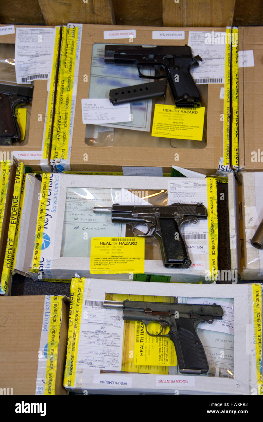 Firearms displayed at Suffolk Constabulary HQ, the largest recovery in ...