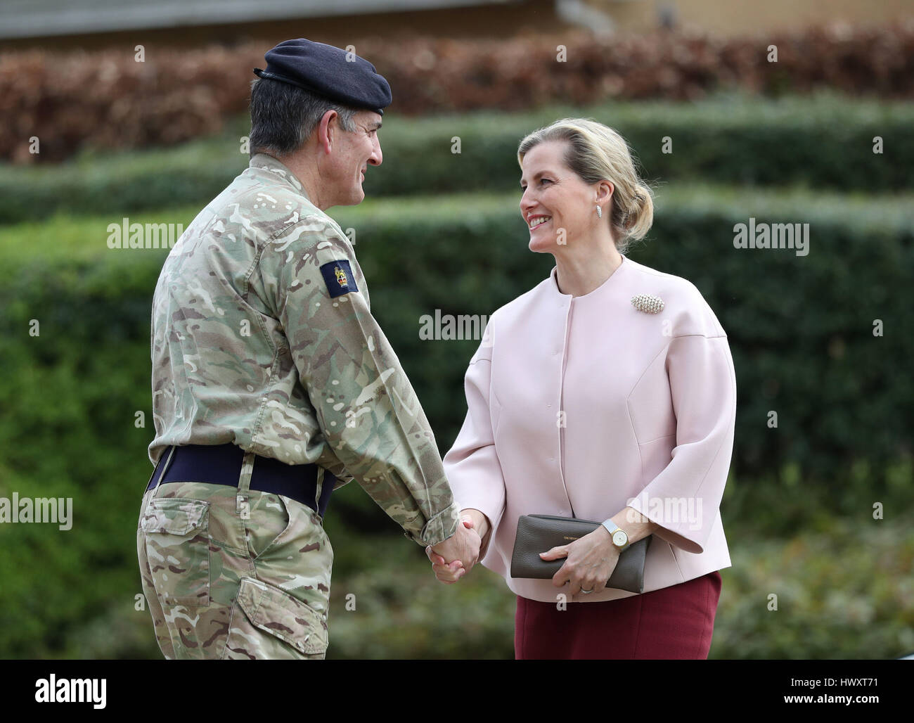 The Countess of Wessex (right) meets Lieutenant General Nicholas Pope ...