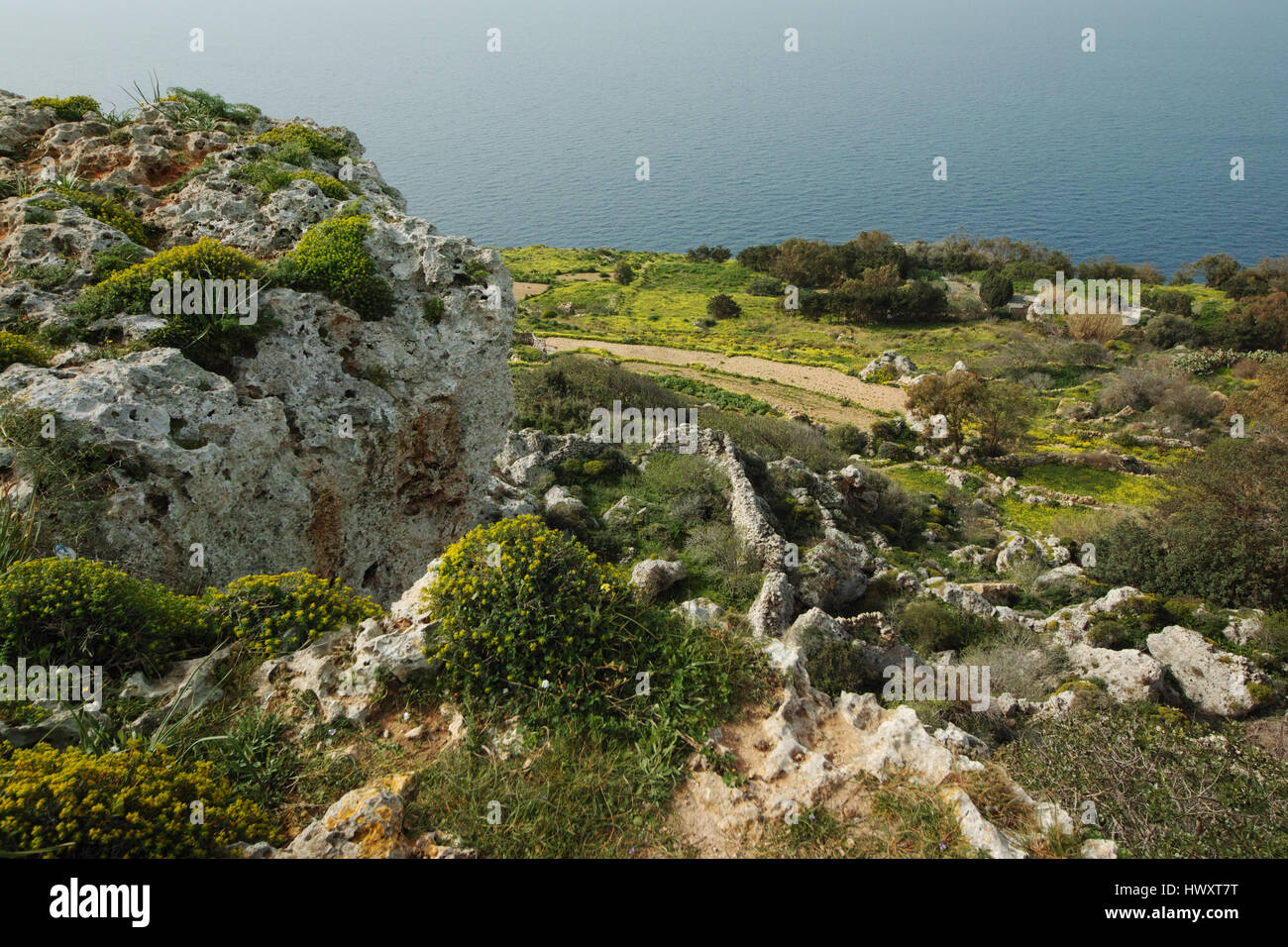 Great Dingli cliffs in Malta Stock Photo - Alamy