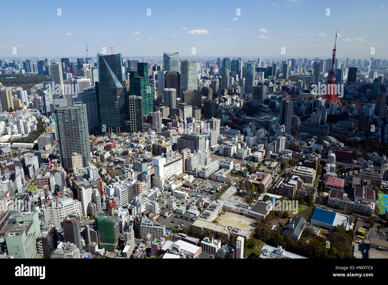Skyscrapers and tokyo tower hi-res stock photography and images - Alamy