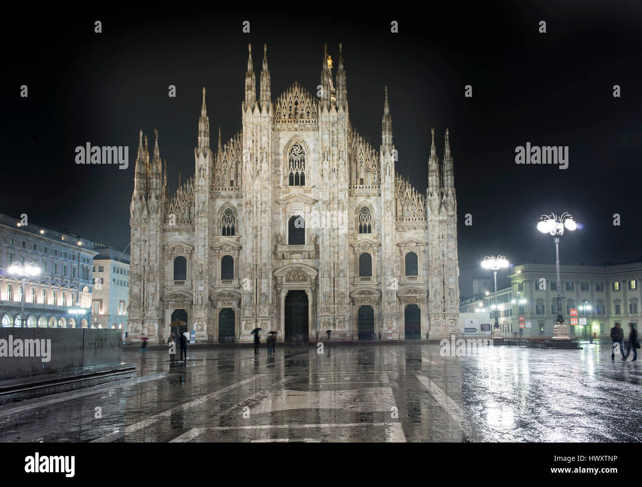 The Duomo di Milano, cathedral dedicated to Saint Mary of the Nativity ...