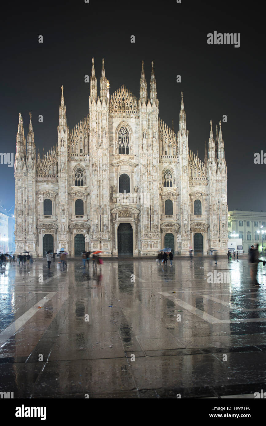 The Duomo di Milano, cathedral dedicated to Saint Mary of the Nativity ...