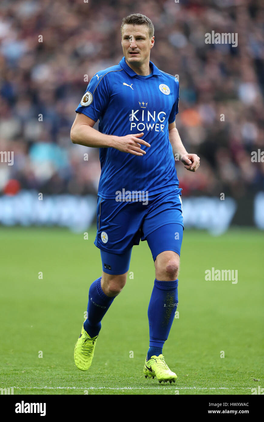 Leicester City's Robert Huth Stock Photo - Alamy