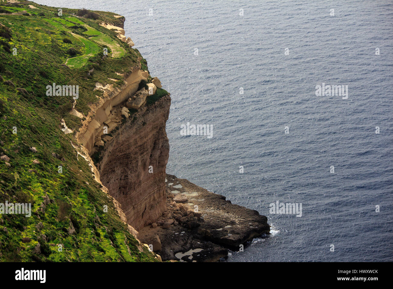 Great Dingli cliffs in Malta Stock Photo - Alamy