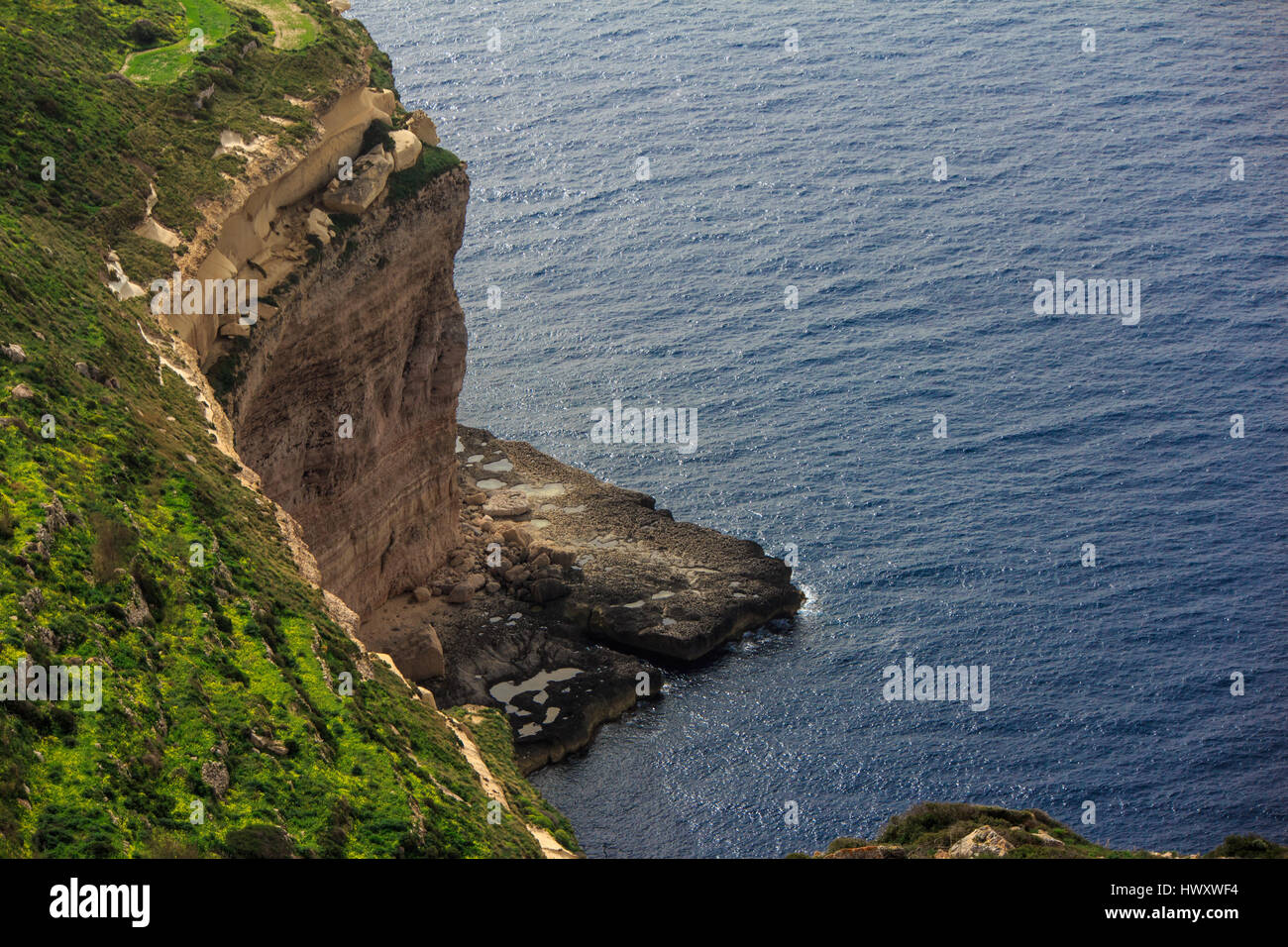 Great Dingli cliffs in Malta Stock Photo - Alamy