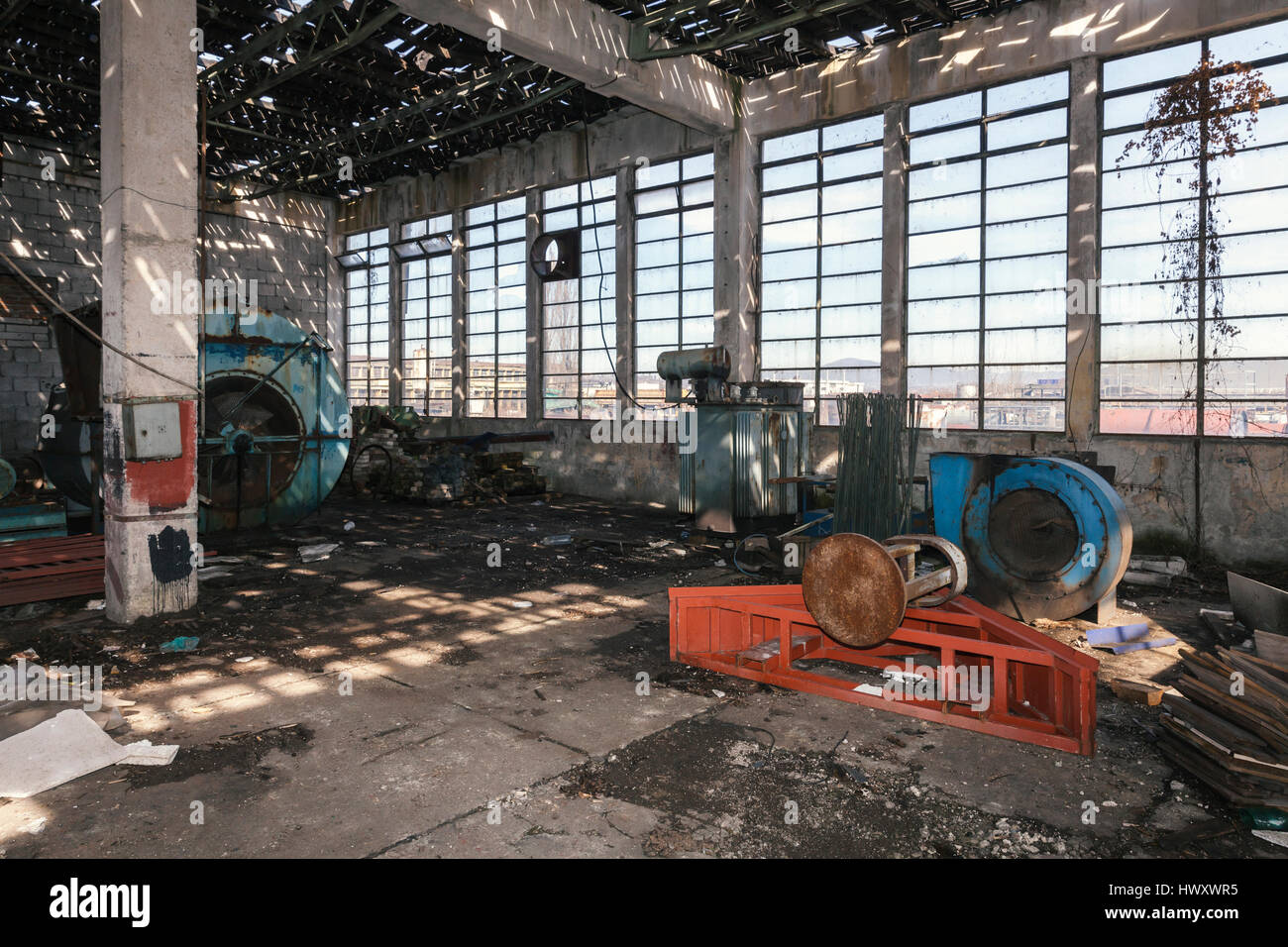 Old abandoned and destroyed factories Stock Photo - Alamy