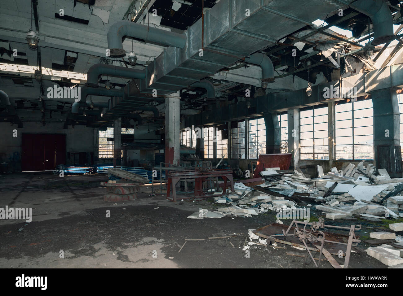 Old abandoned and destroyed factories Stock Photo - Alamy