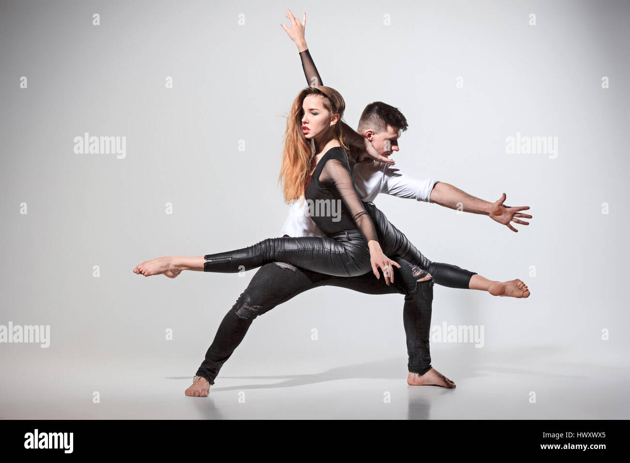 Two people dancing Stock Photo - Alamy