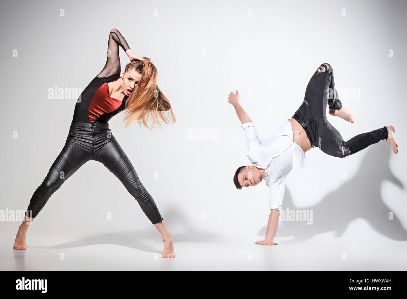 Two people dancing Stock Photo - Alamy