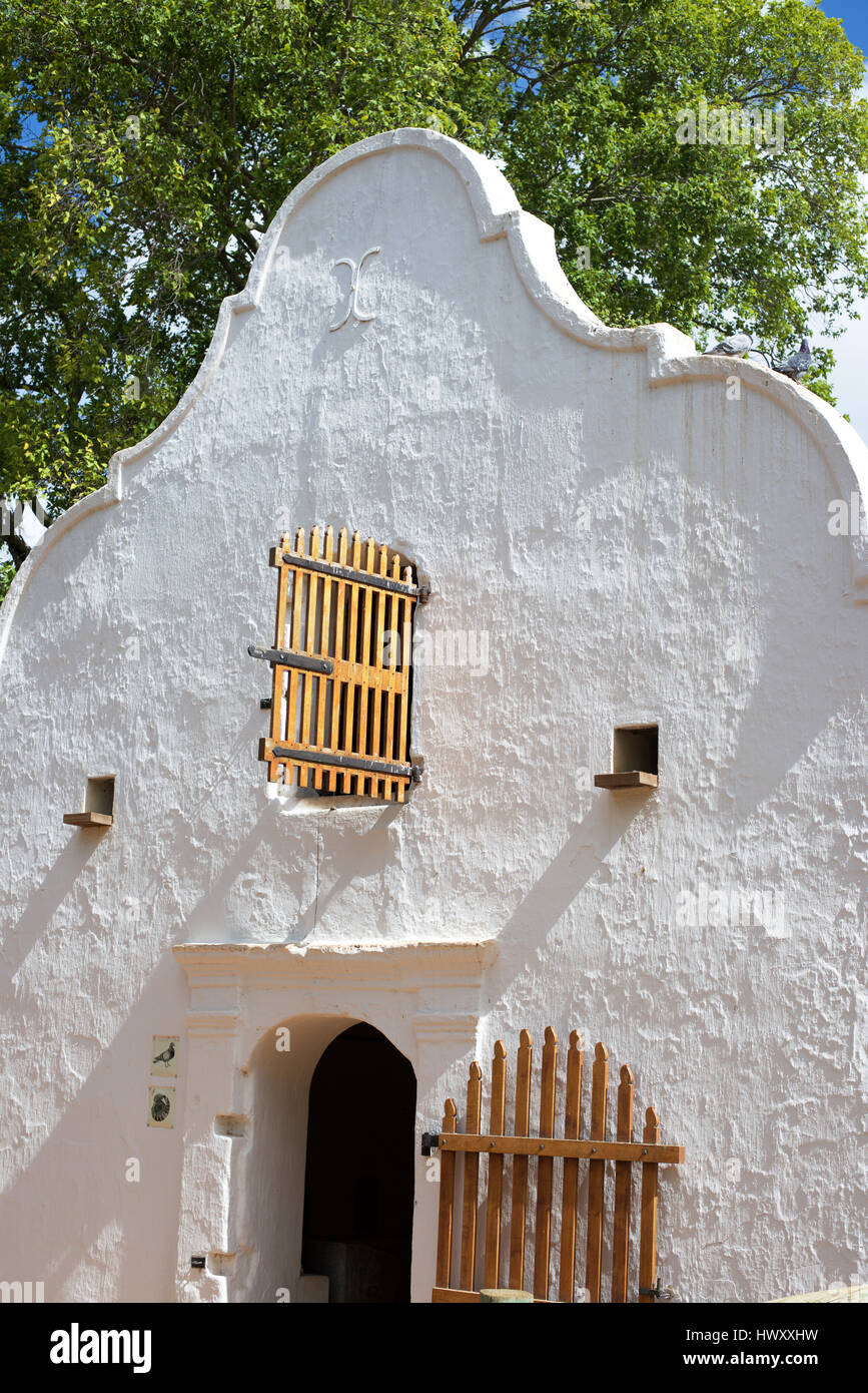 Dutch Gable in a building in the Vineyard of Babylonstoren, Franschhoek ...