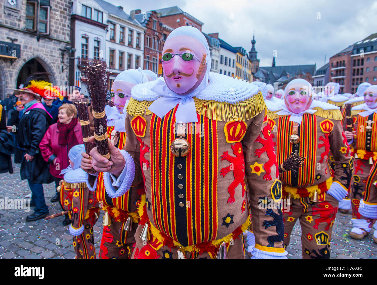 Participants in the Binche Carnival in Binche, Belgium Stock Photo - Alamy