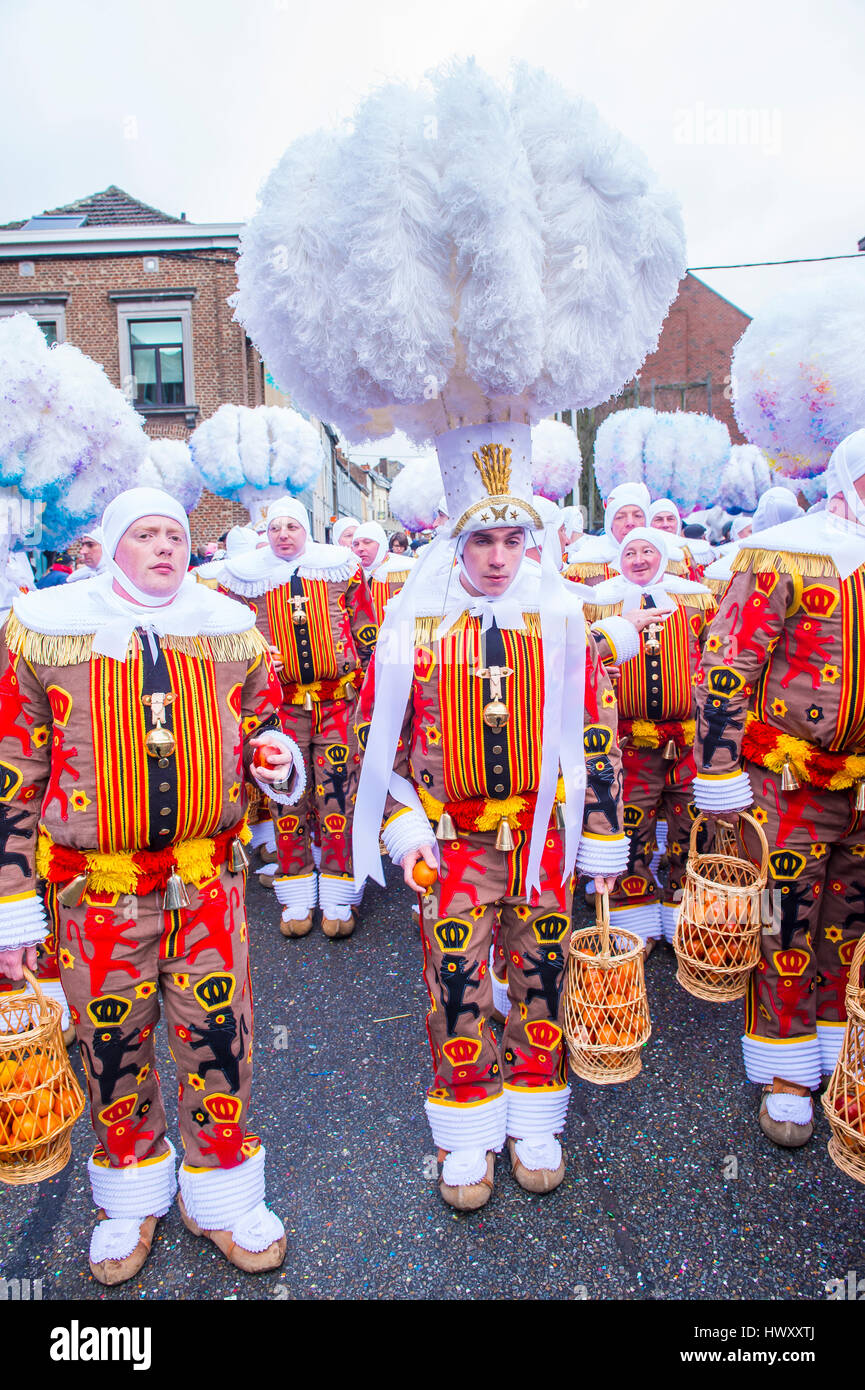 Participants in the Binche Carnival in Binche, Belgium Stock Photo - Alamy