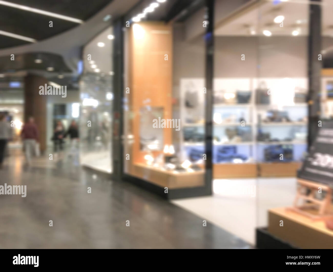 Beautifully blurred shopping center background with bokeh effect Stock ...