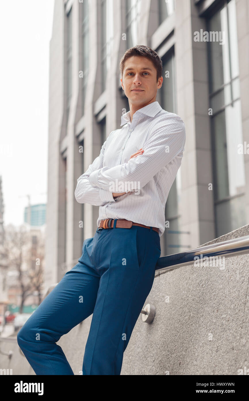 Businessman standing outdoors hi-res stock photography and images - Alamy