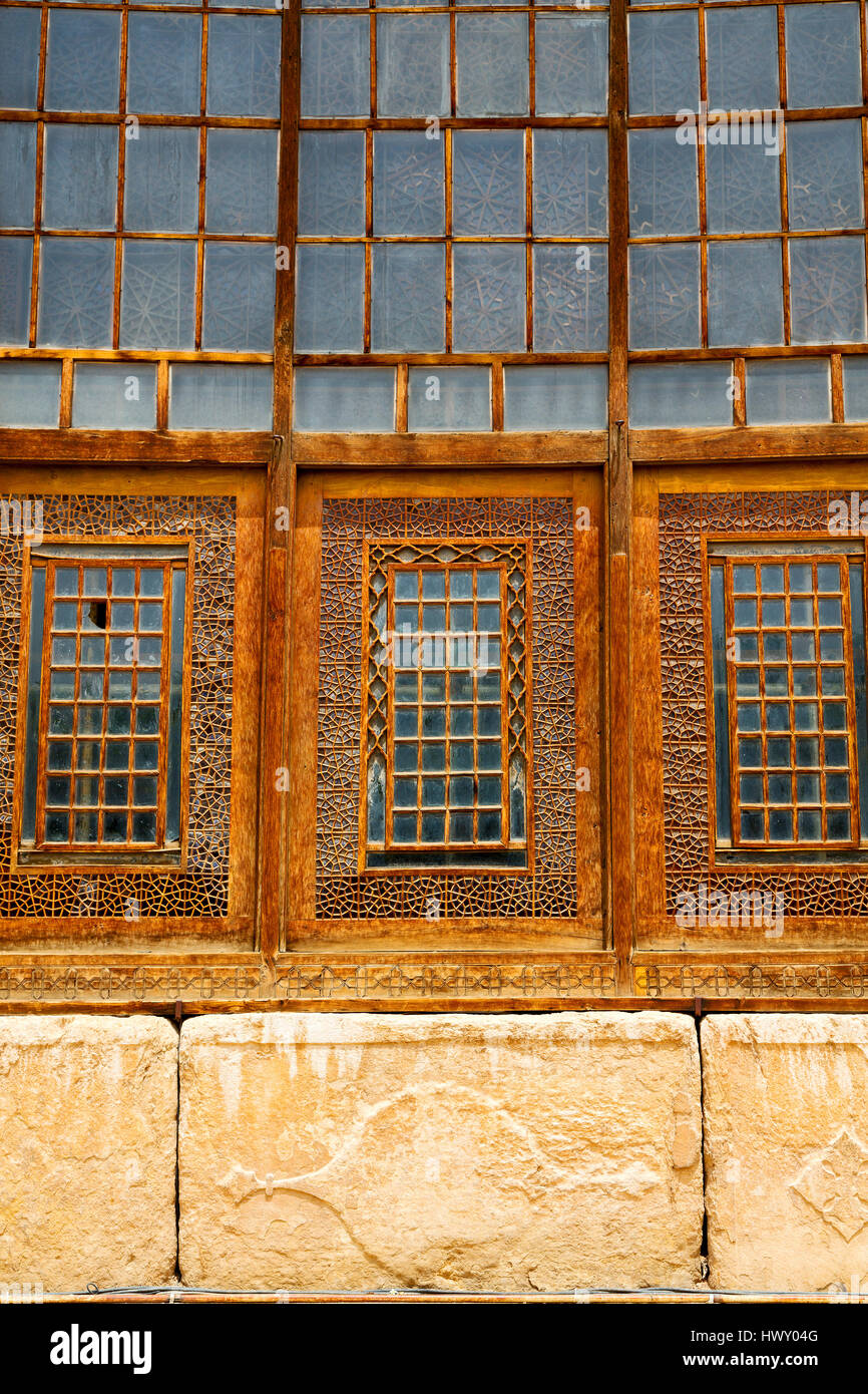 blur in iran shiraz the old persian architecture window and glass in ...
