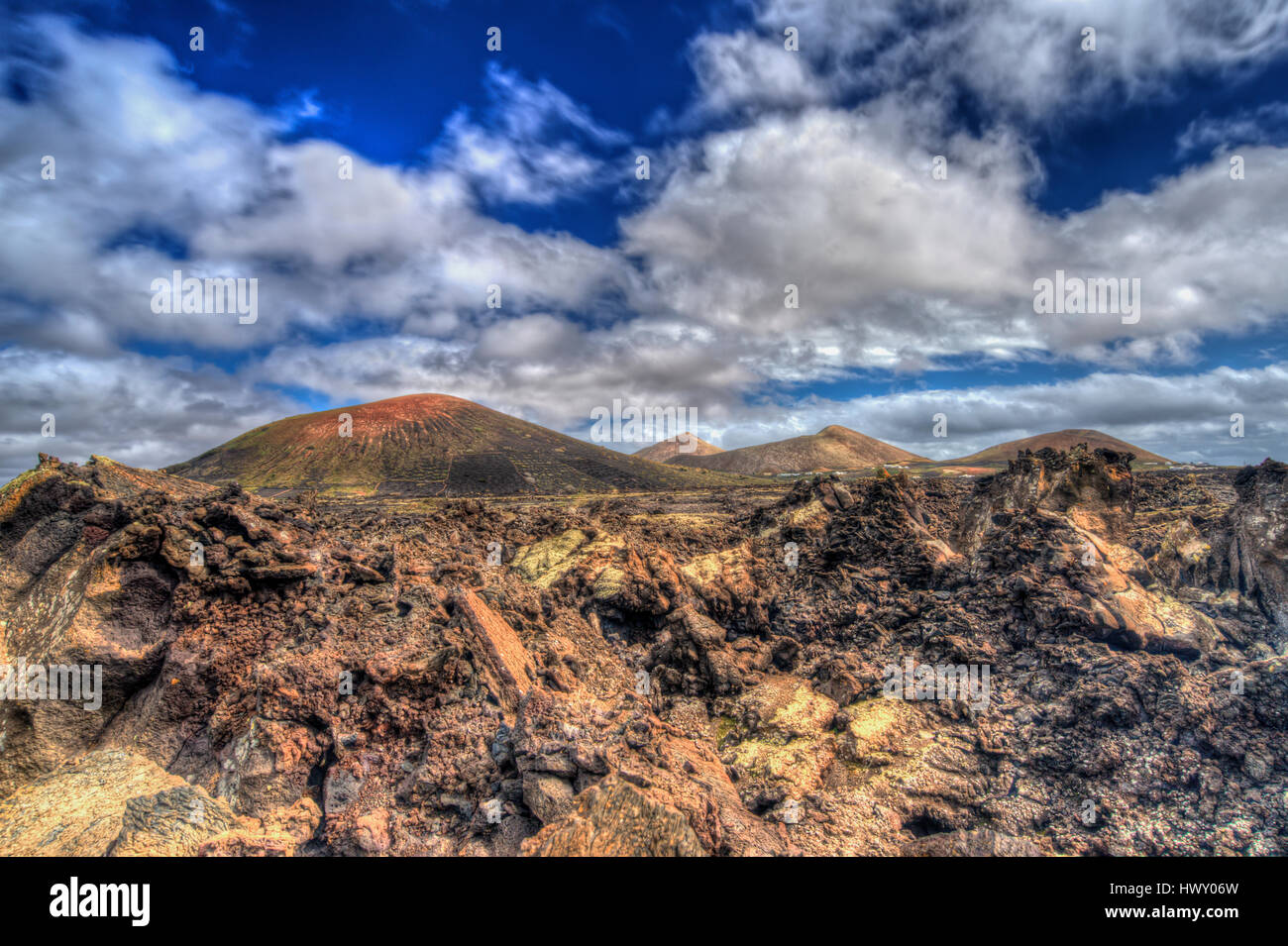 archaic vulcano landscape of Lanzarote Stock Photo - Alamy