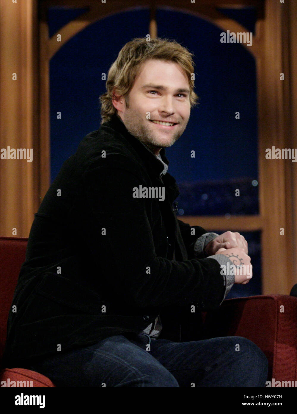 Actor Seann William Scott during a segment of the "Late Late Show with ...