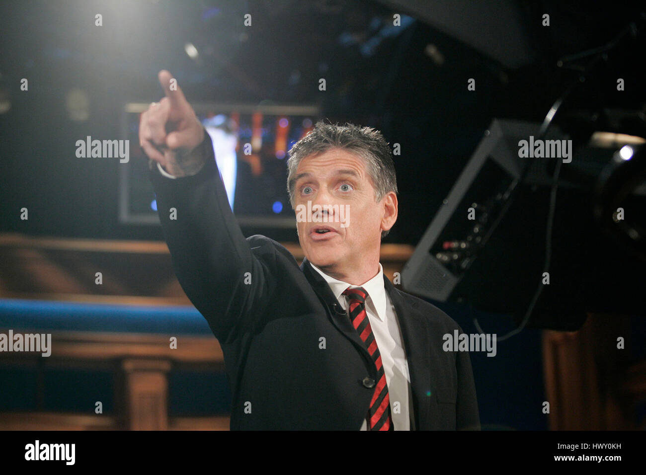 Host Craig Ferguson during a segment of the "Late Late Show with Craig ...