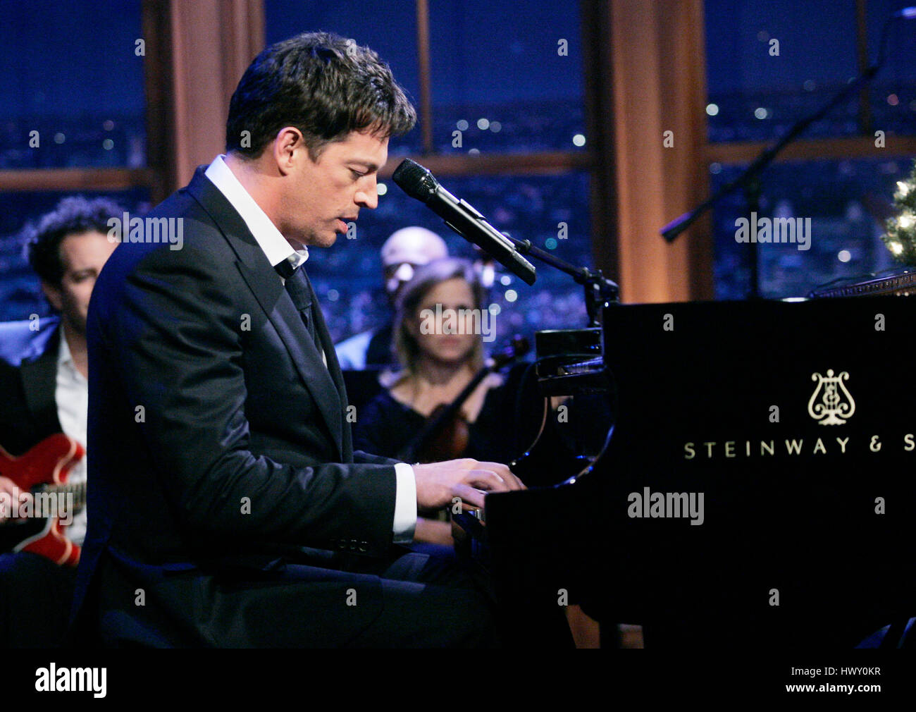 Harry Connick Jr. performs during a segment of the "Late Late Show with ...