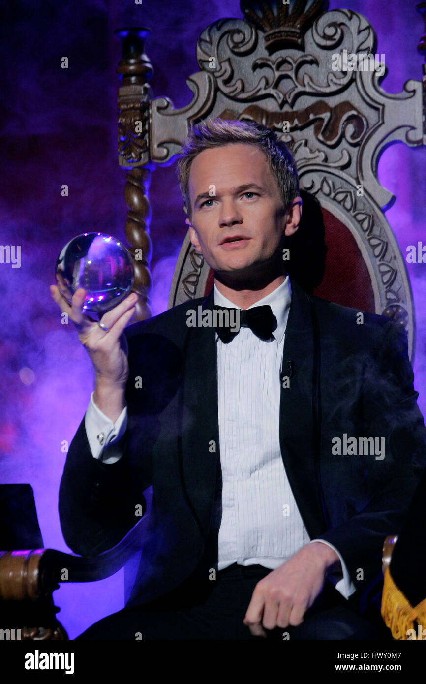 Actor Neil Patrick Harris introduces magicians during a segment of the ...