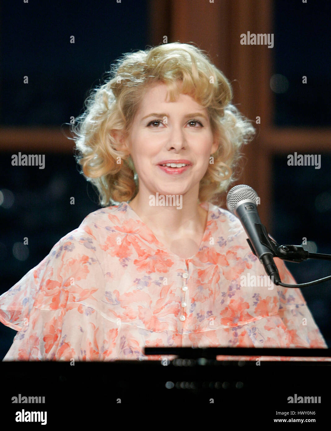 Singer Nellie McKay performs during a segment of the "Late Late Show ...