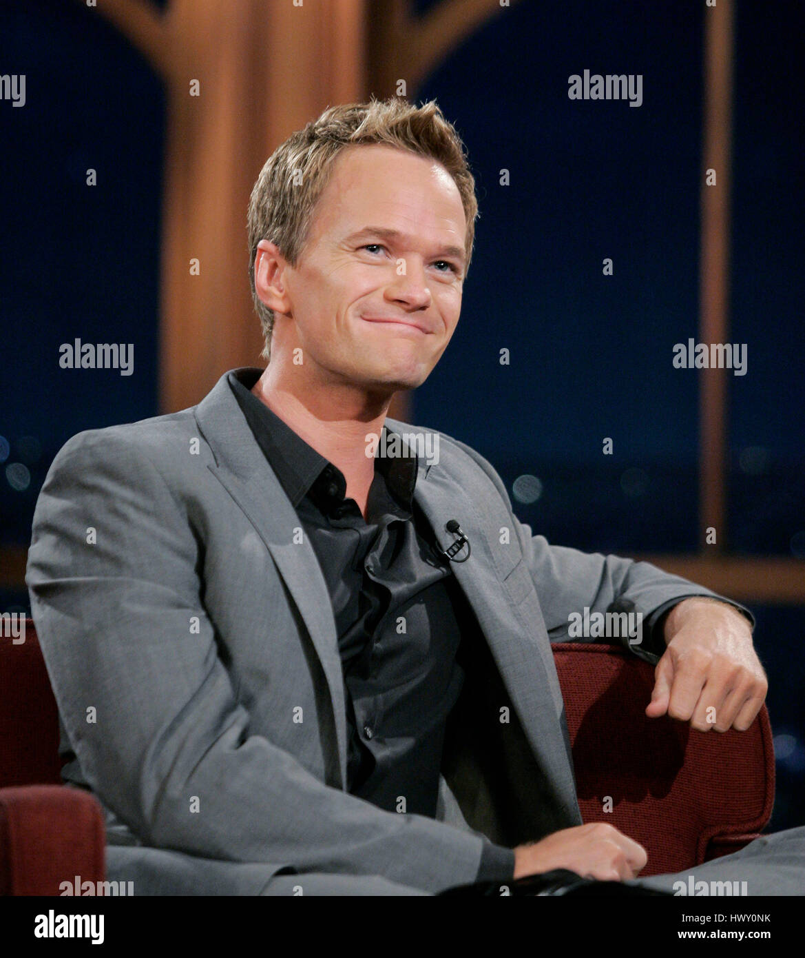 Actor Neil Patrick Harris during a segment of the "Late Late Show with ...