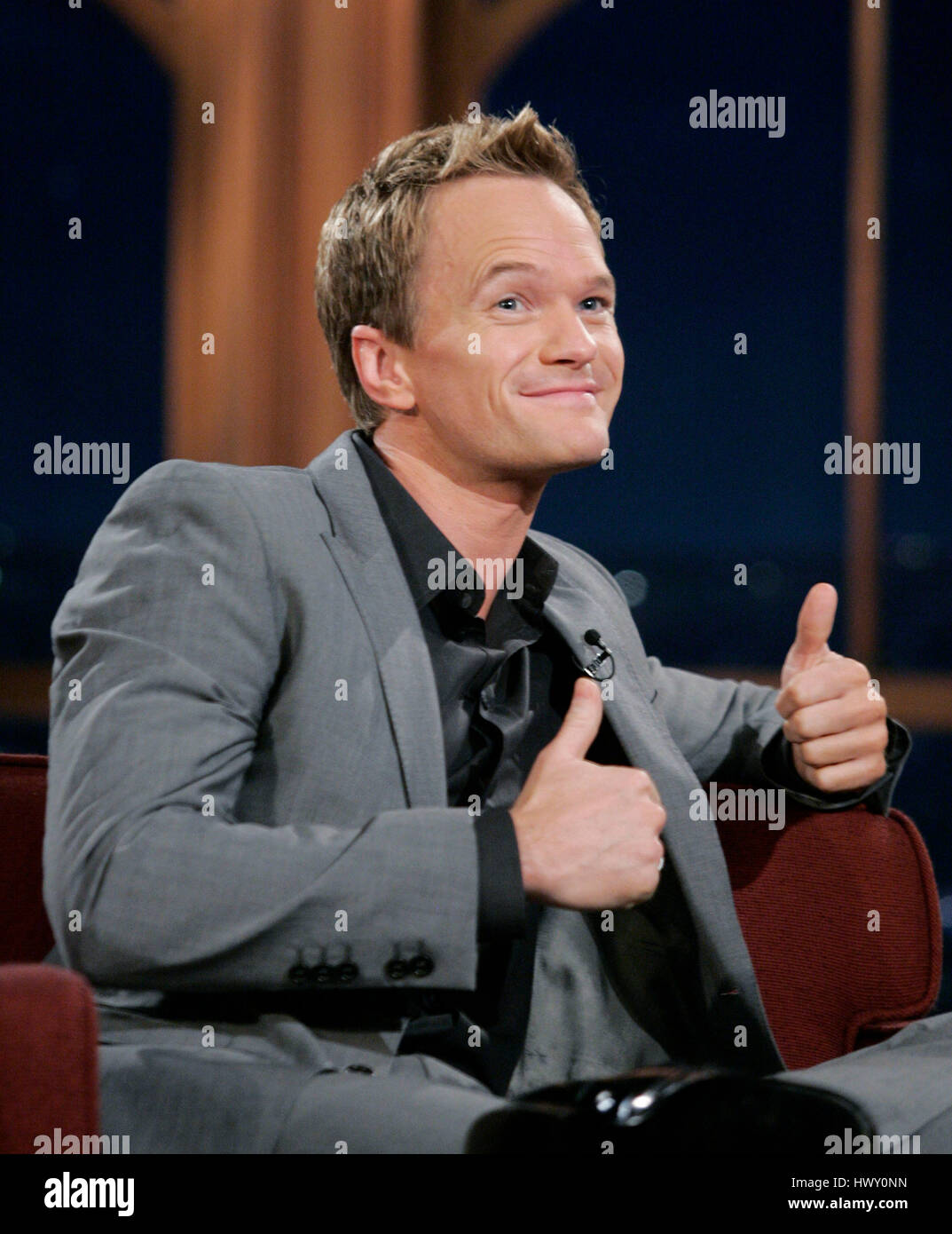 Actor Neil Patrick Harris during a segment of the "Late Late Show with ...