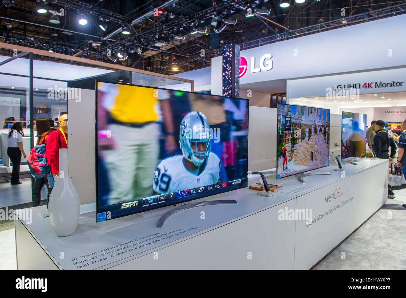 LAS VEGAS - JAN 08 : The LG booth at the CES show held in Las Vegas on ...