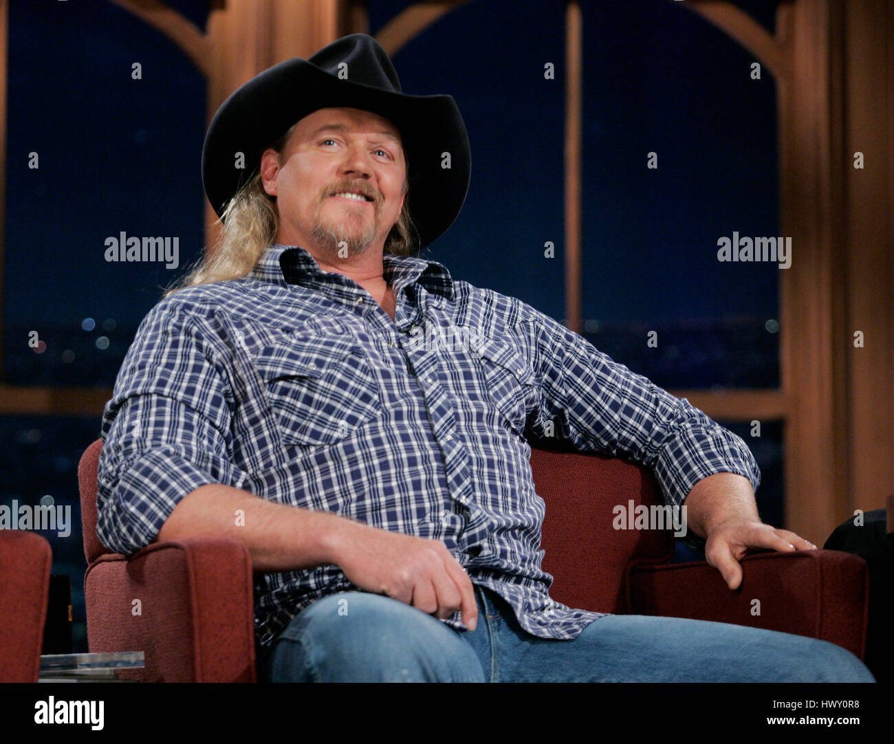 Country singer Trace Adkins during a segment of the "Late Late Show ...