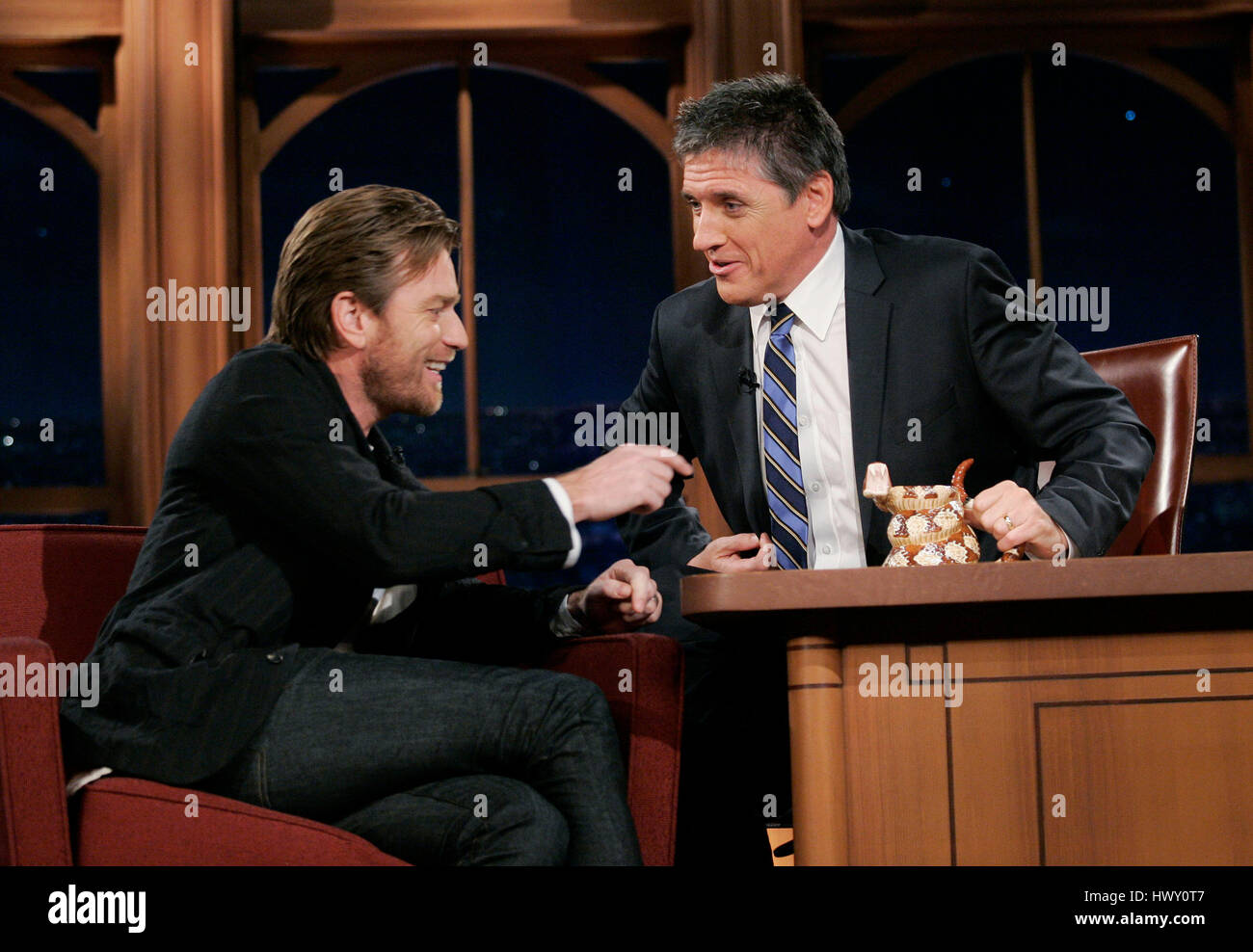 Actor Ewan McGregor, left, chats with host Craig Ferguson during a ...