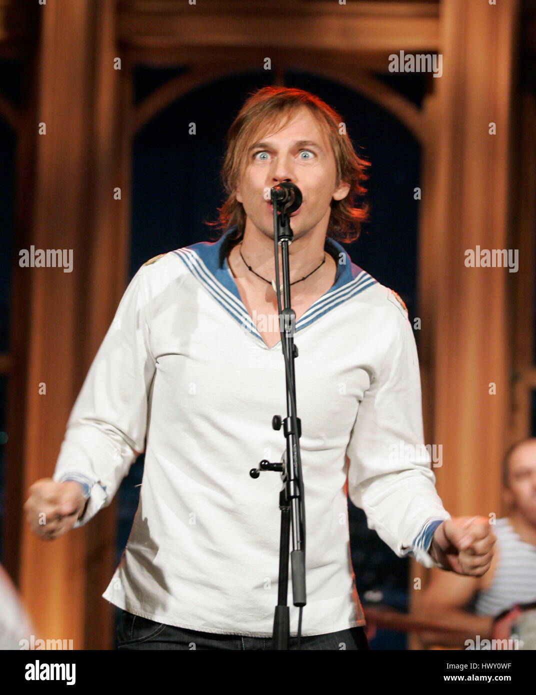 The Russian rock group, "Mumiy Troll" with band members, Ilya Lagutenko ...