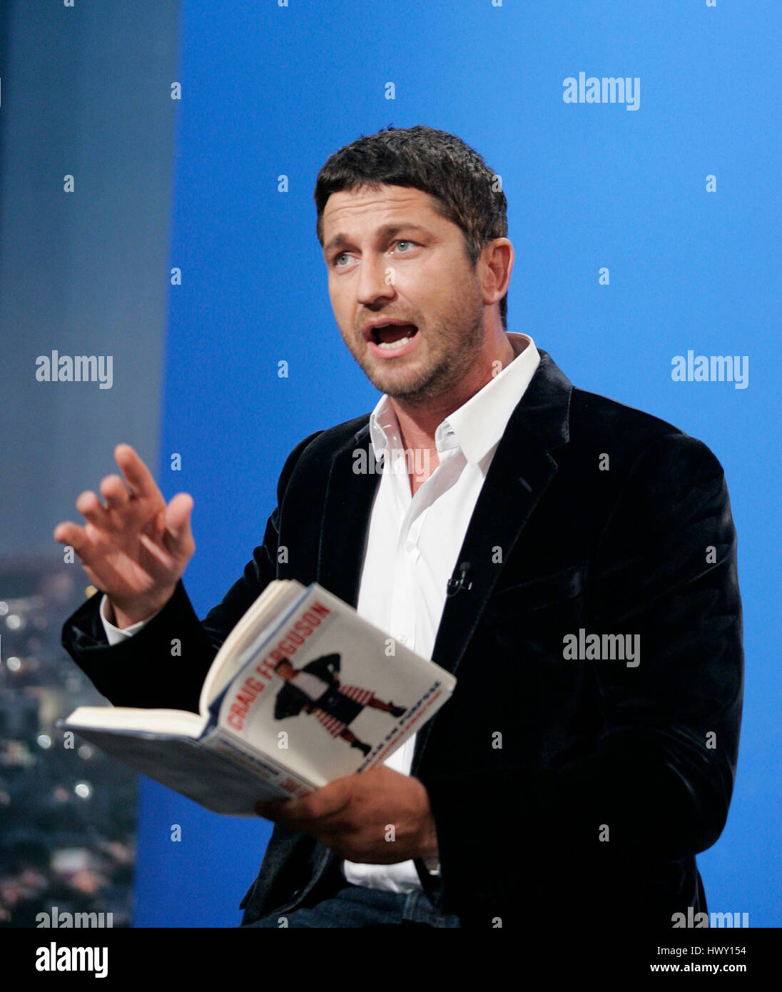 Actor Gerard Butler reads an excerpt from Craig Ferguson's book during ...