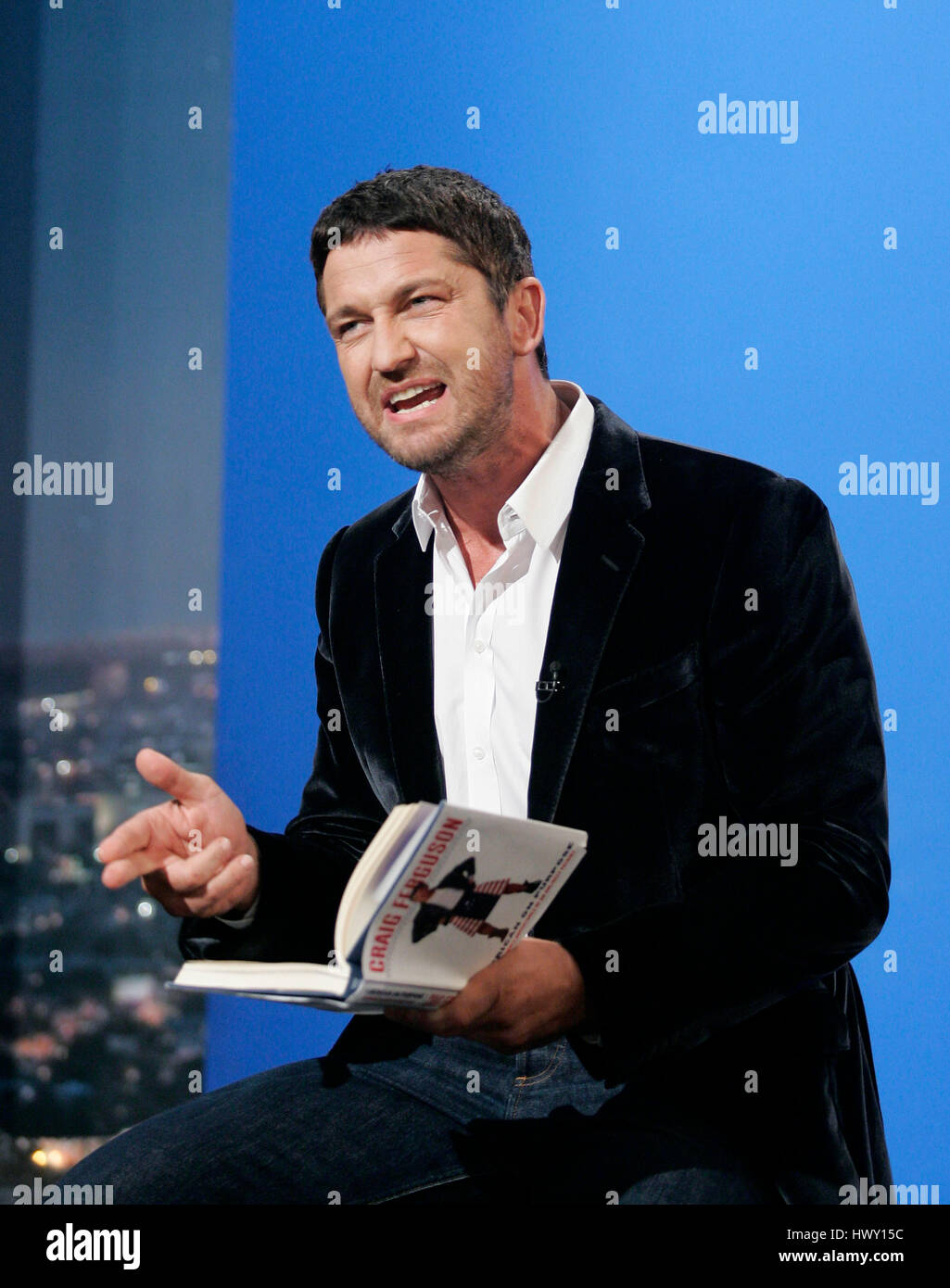 Actor Gerard Butler reads an excerpt from Craig Ferguson's book during ...