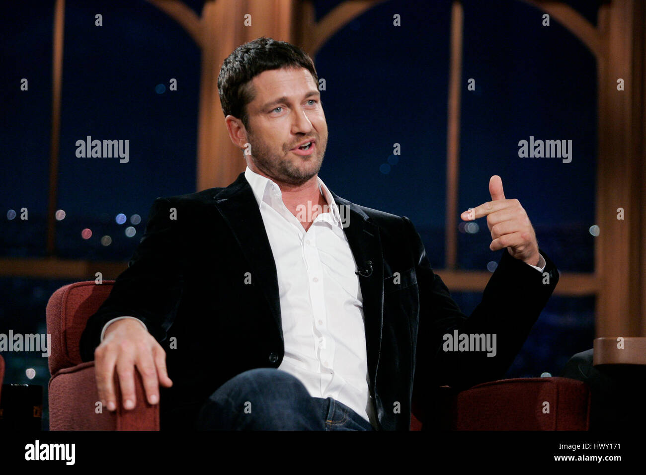 Actor Gerard Butler during a segment of the "Late Late Show with Craig ...