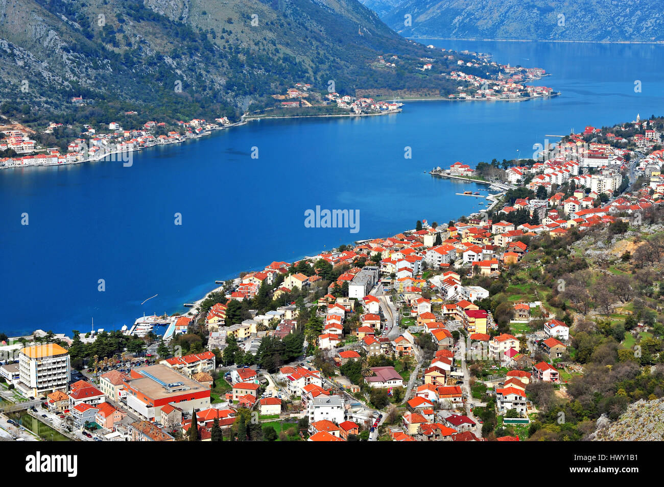 Dobrota bay of kotor city hi-res stock photography and images - Alamy
