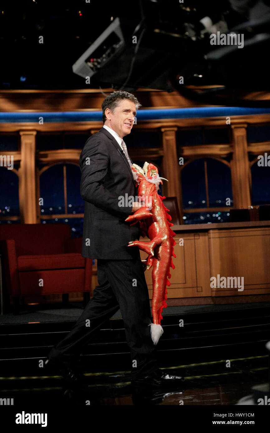 Host Craig Ferguson with a puppet during a segment of the "Late Late ...