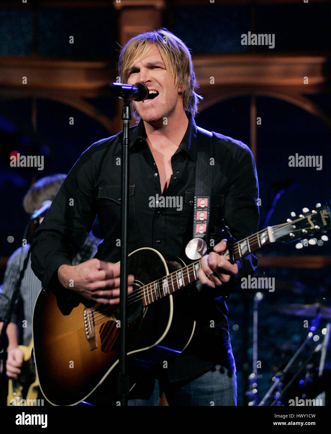 Country singer Jack Ingram performs during a segment of the "Late Late ...