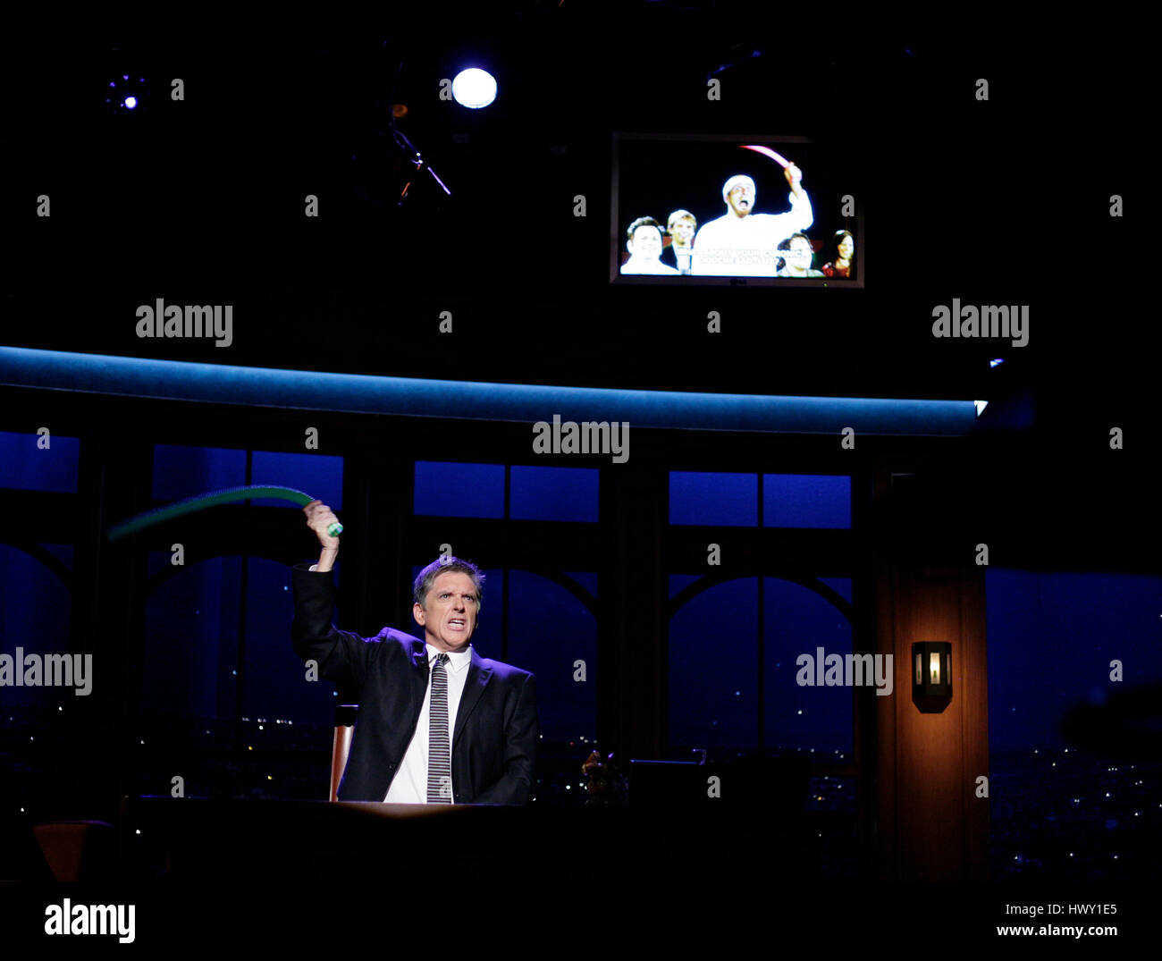 Host Craig Ferguson during a segment of the "Late Late Show with Craig ...