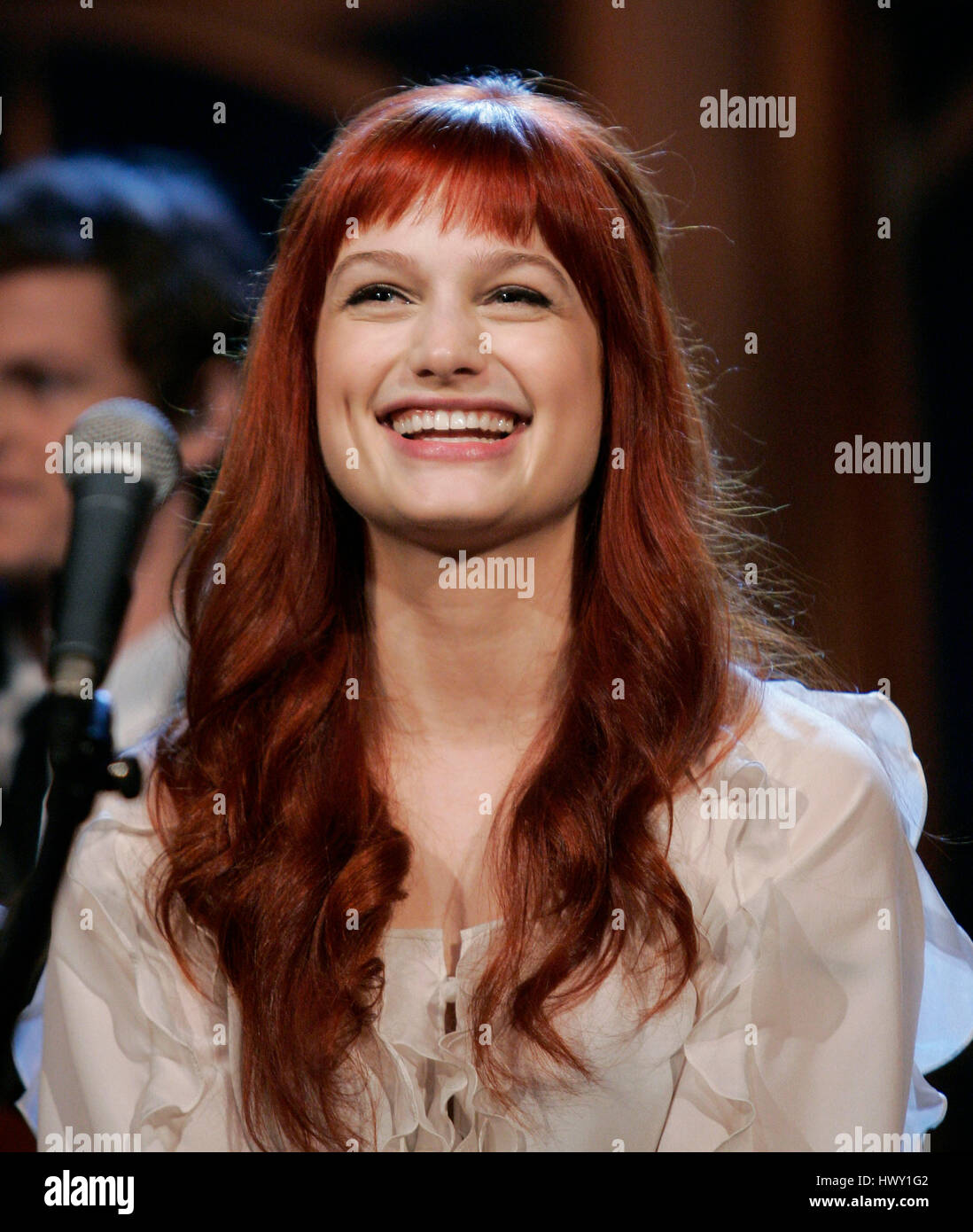 Alison Sudo with her band, "A Fine Frenzy" performs during a segment of ...