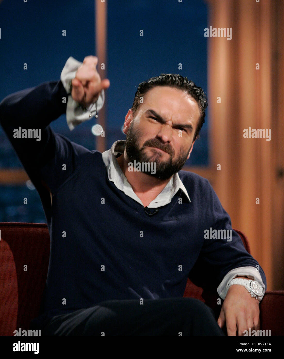 Actor Johnny Galecki during a segment of 'The Late Late Show with Craig ...