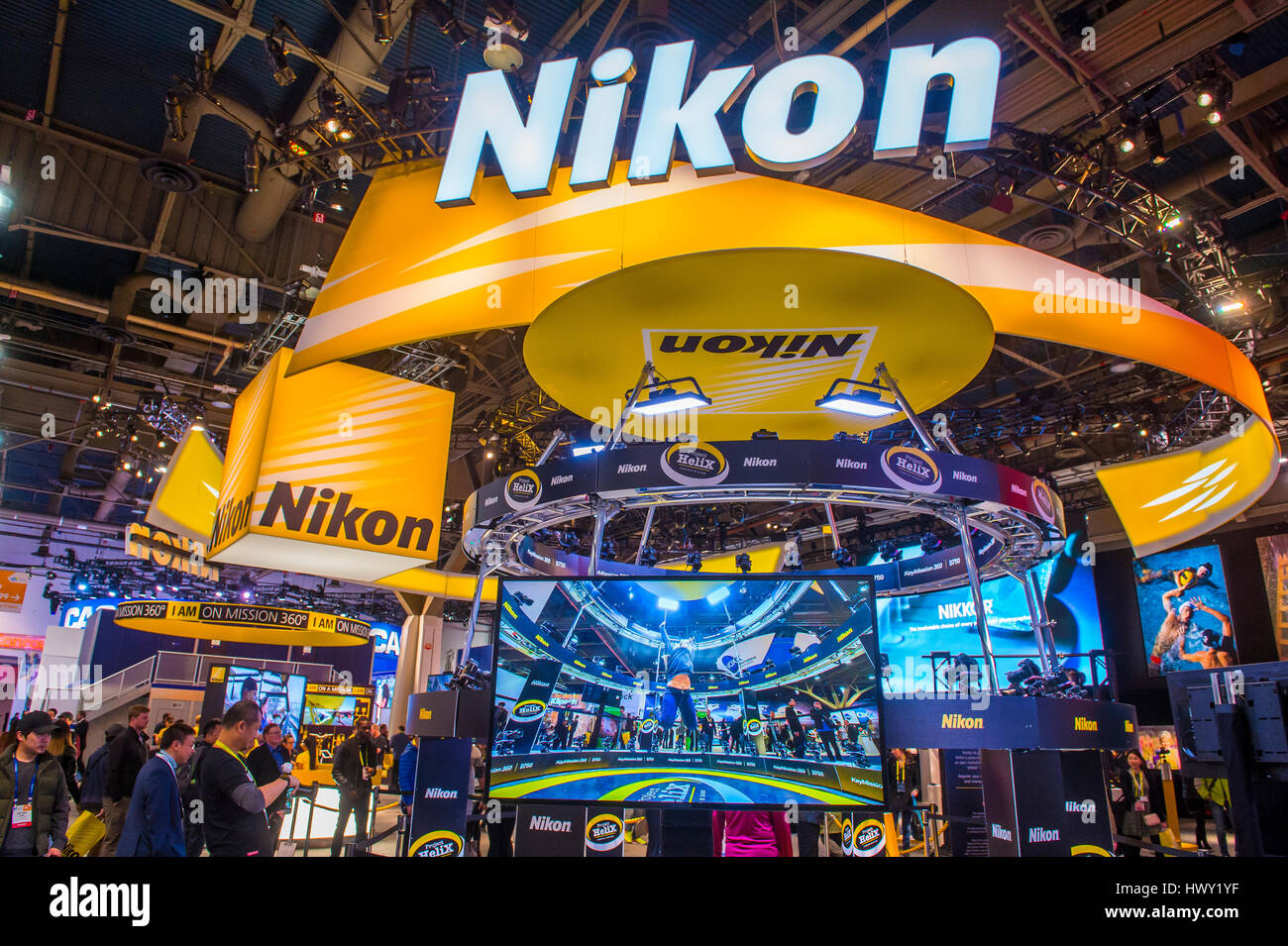 The Nikon booth at the CES show in Las Vegas Stock Photo - Alamy